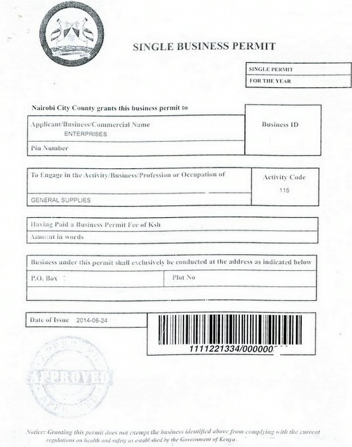 local authority business permit