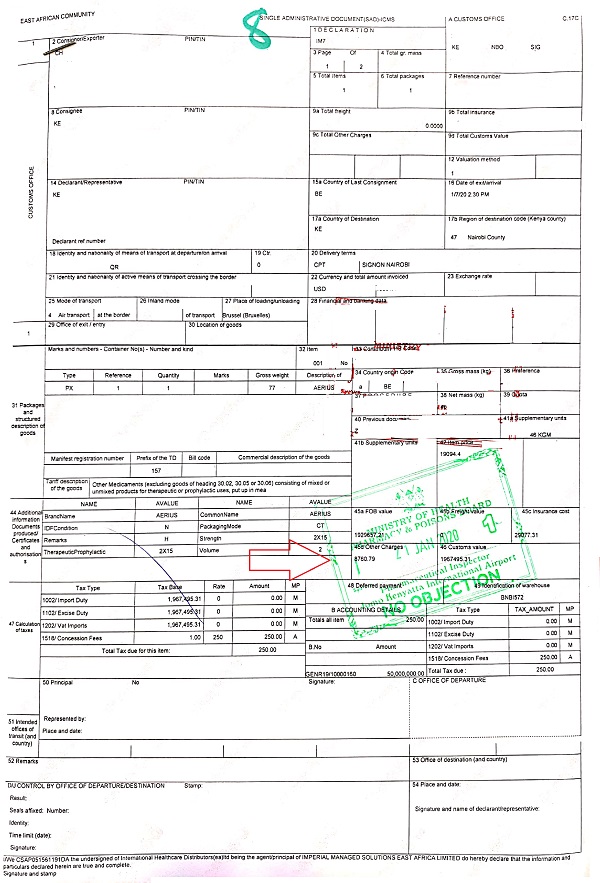 passed clearance entry stamped no objection by ppb