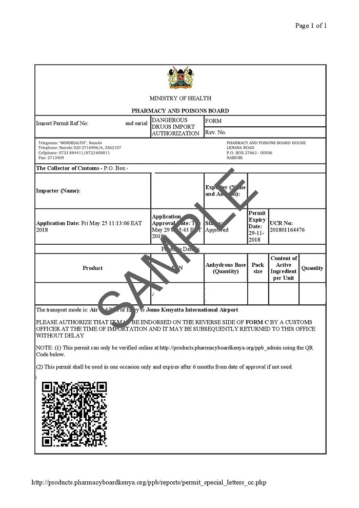 authorization letter to the collector of customs